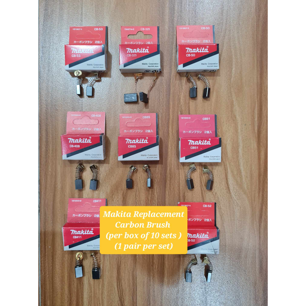 Makita Carbon Brush Replacement (1 box = 10 sets of 1 pairs) | Shopee Philippines