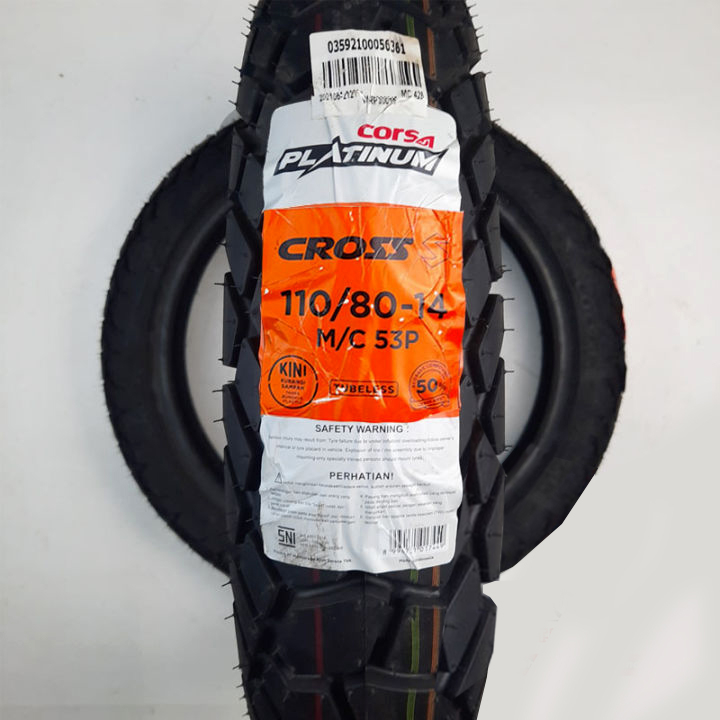 CORSA Cross S 14 Tubeless Motorcycle Tire 14 (80 90 14, 90 90 14, 90 80 14, 100 80 14, 110 80 14 ...