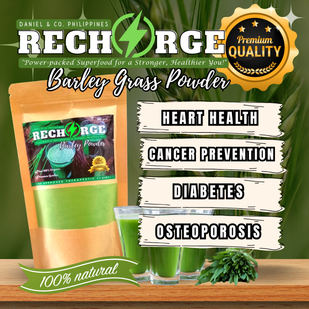RECHARGE Pure Organic Barley Powder | 100g | Shopee Philippines