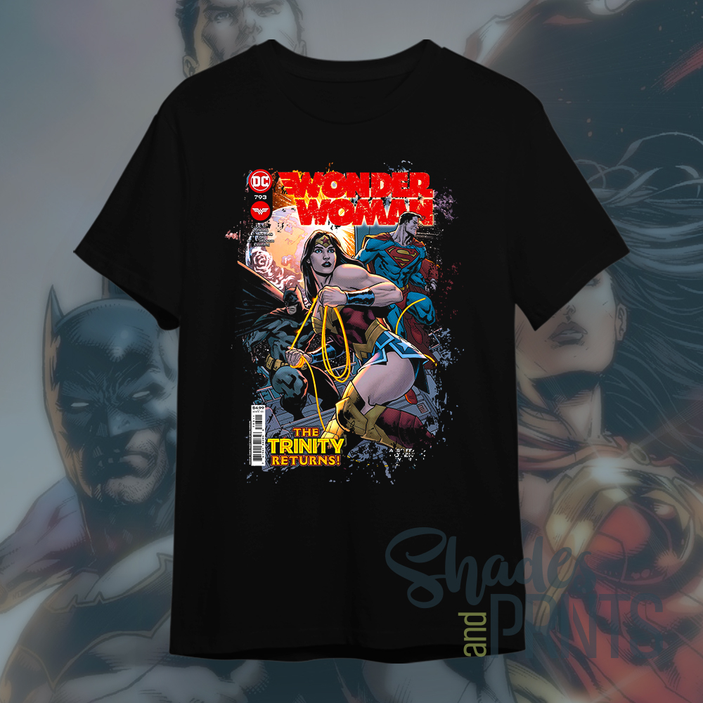 Trinity Wonder Woman Batman Superman DC Comics Printed Shirt Customized ...