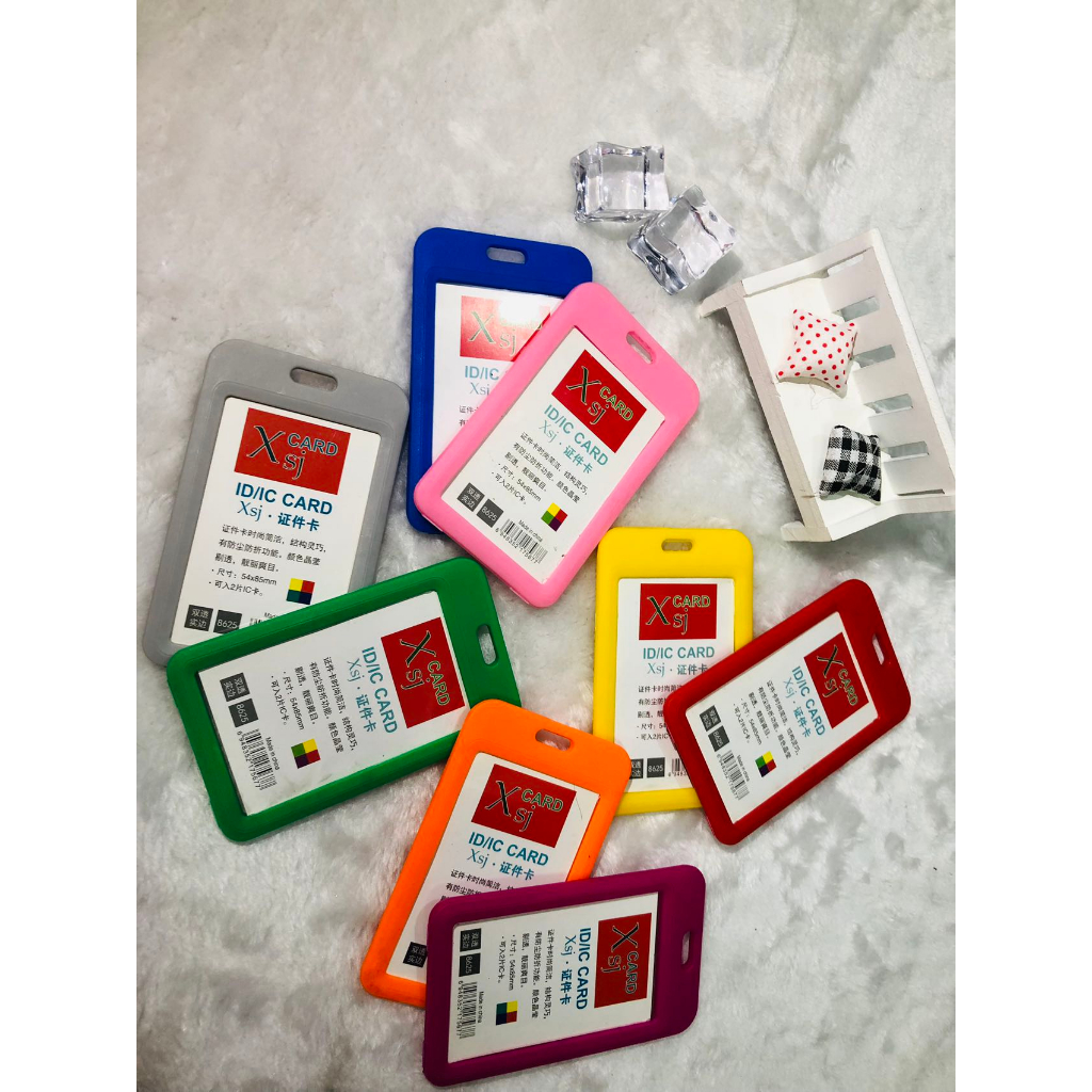 Double sided school id/ic card holder work permit card holder | Shopee ...
