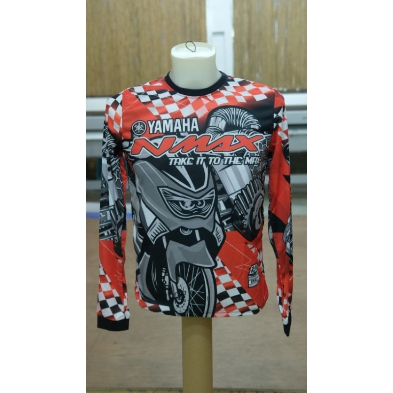 Yamaha Nmax V3 Red Motorcycle Full Sublimation Long sleeved Shirt for ...