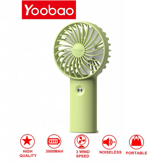 Yoobao F3 Fortable mini Rechargeable Handheld Mini Fan 3 Speeds Strong ...