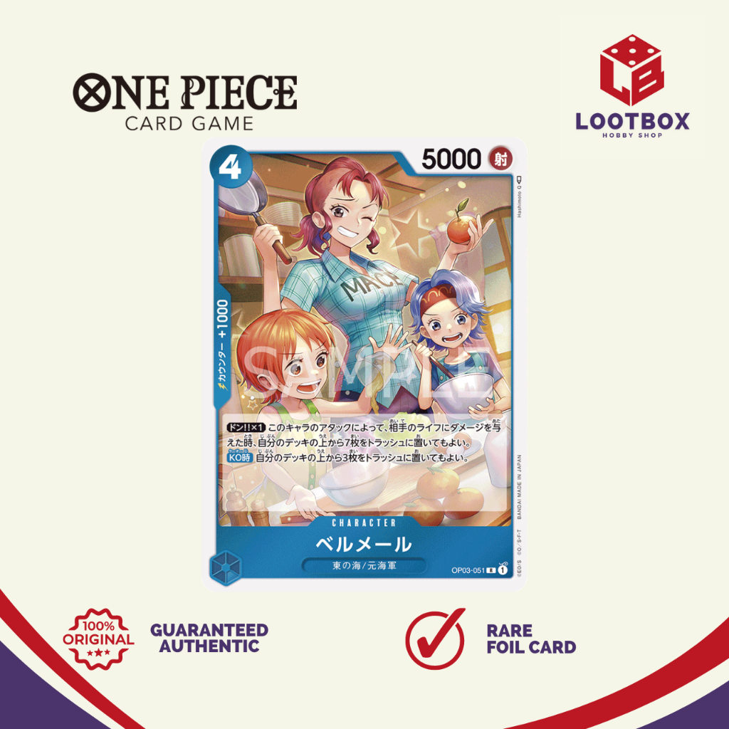 One Piece Card Game: OP03-051 Bell-mère (Rare Japanese) - OP03 Mighty Enemies | Shopee Philippines