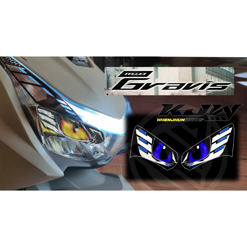Mio Gravis Winker Sticker Toothless Design Blue | Shopee Philippines