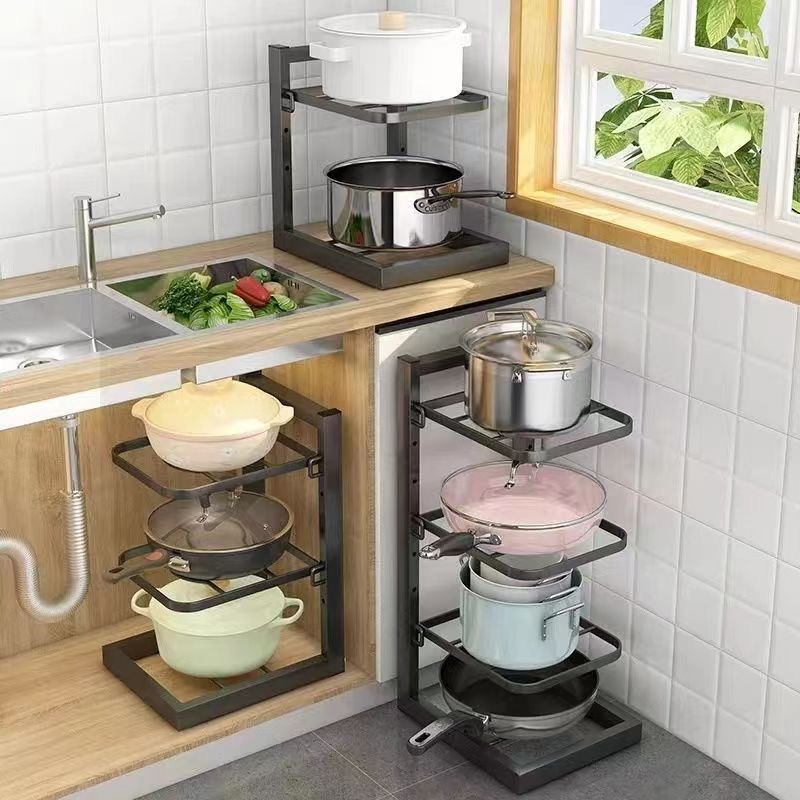Adjustable 2/3 Kitchen Storage Countertop Organizer Dish Drying Rack ...