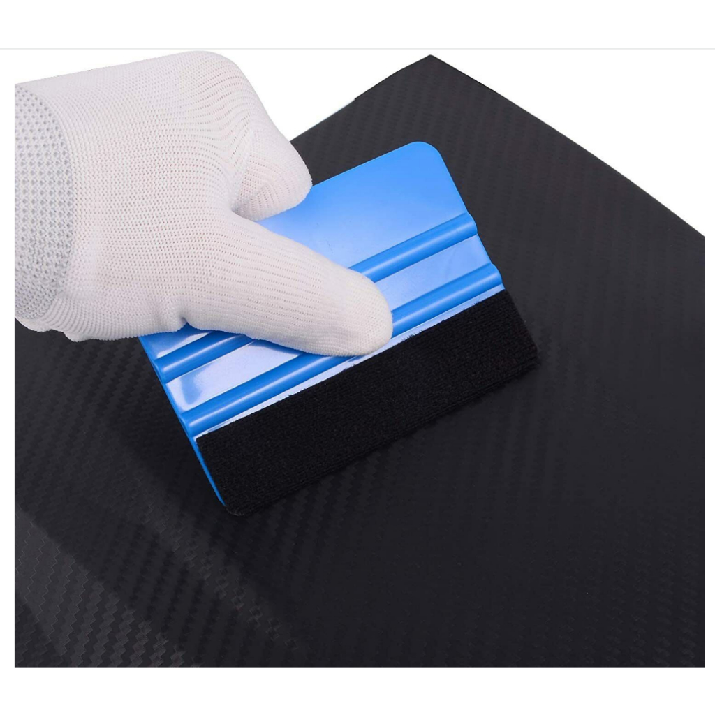 flint.shop-1Pcs Car Vinyl Film Wrapping Scraper Blue Squeegee Felt Edge ...