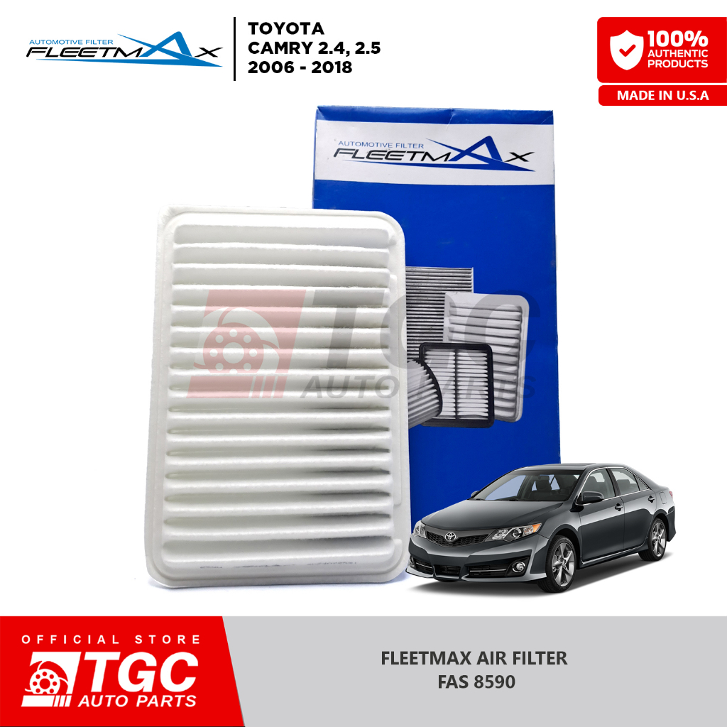 Fleetmax Air Filter / Air Cleaner Toyota Camry 2.4 2.5 2006 - 2018 ...