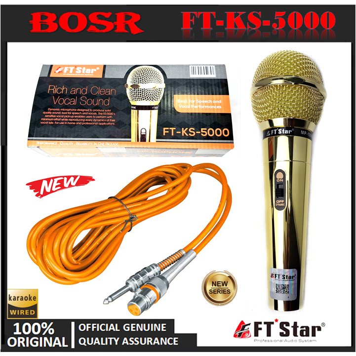 NEW FT STAR FT-KS-5000 HEAVY DUTY QUALITY WIRED MICROPHONE | Shopee ...