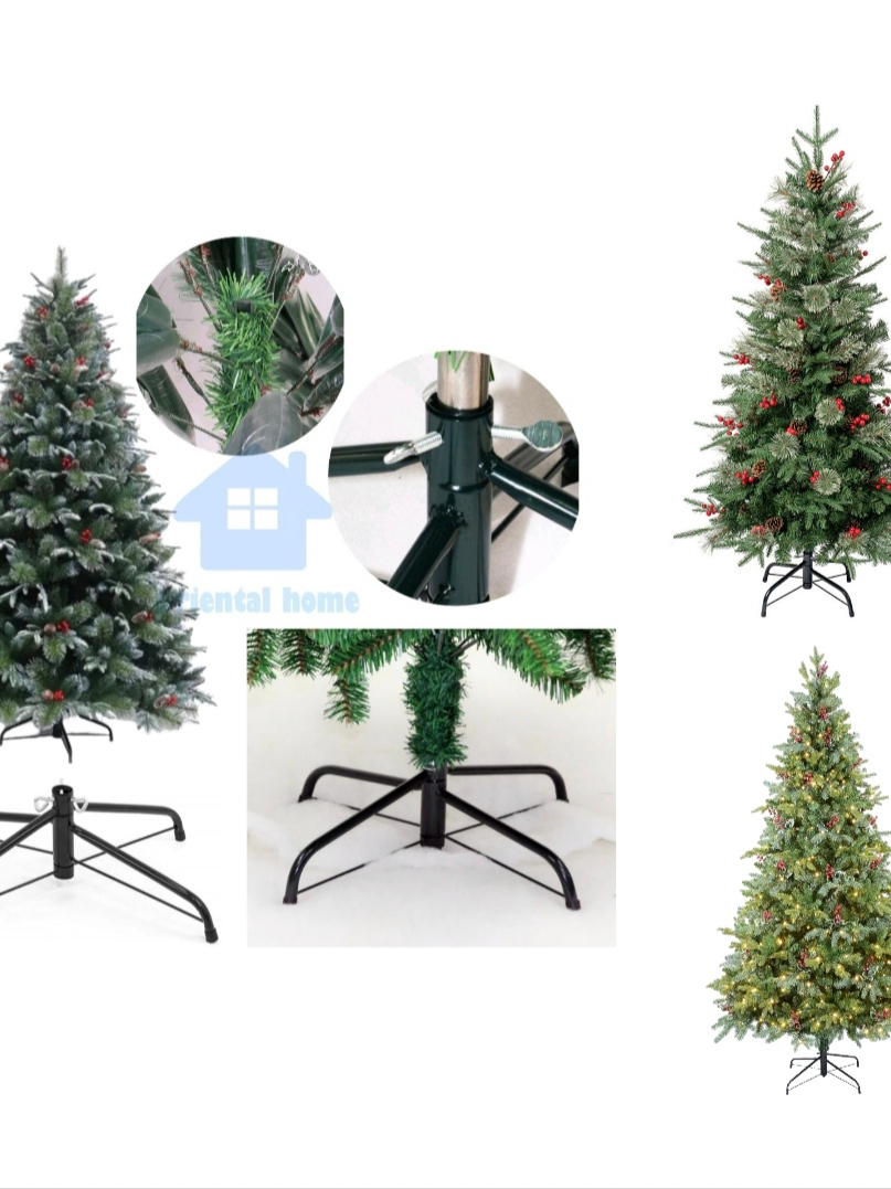 Metal Frame Set Christmas Tree With Pinecone And Berry (7ft, 8ft ...