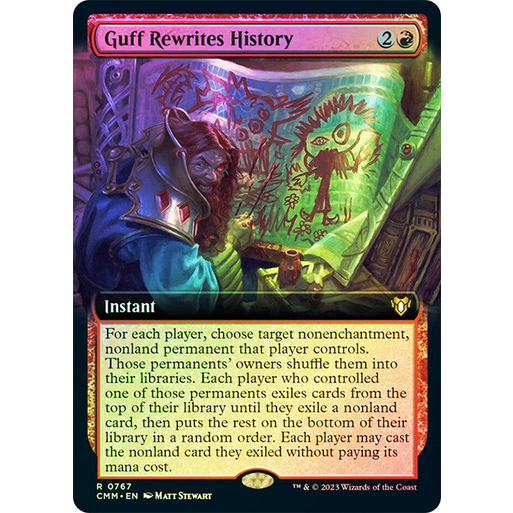 Guff Rewrites History (Extended Art) Foil - Commander Masters (CMM ...