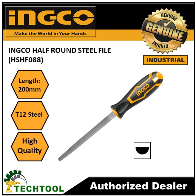 INGCO HALF ROUND STEEL FILE 200mm (HSHF088) | Shopee Philippines