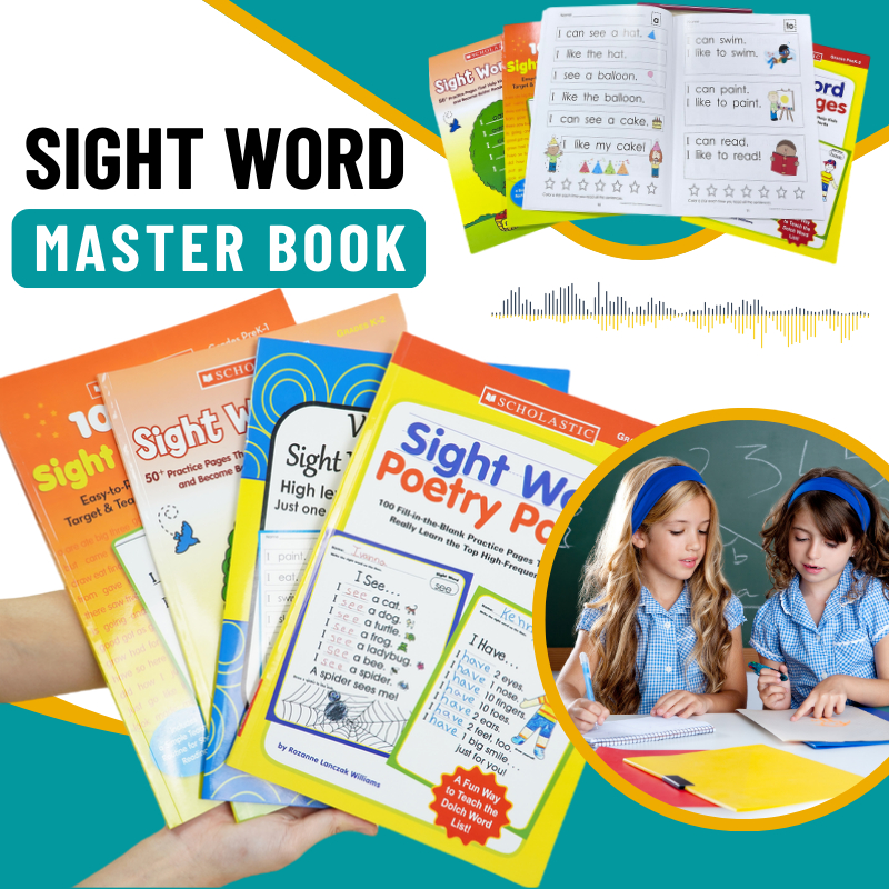 Sight Word Master Book for Kids Laminated educational book to read ...