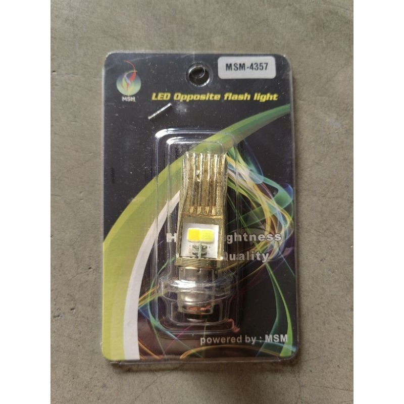 motorcycle headlight bulb LED msm4357 for xrm/mio/tmx/wave | Shopee ...