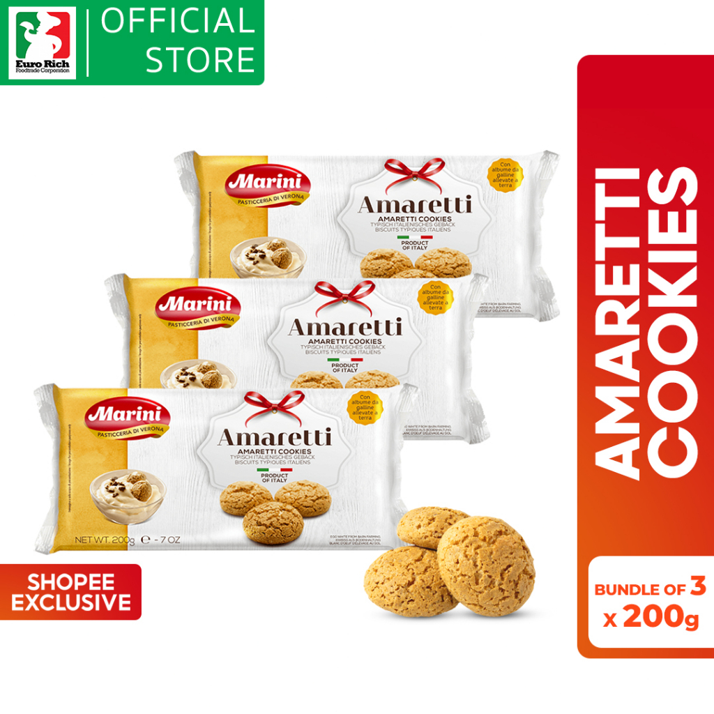 Bundle of 3 - Marini Amaretti Almond Cookies 200g | Shopee Philippines