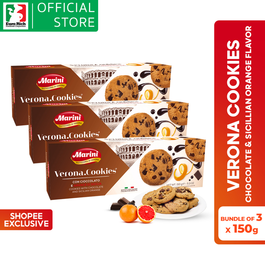 Bundle of 3 - Marini Verona Cookies Chocolate and Sicillian Orange ...