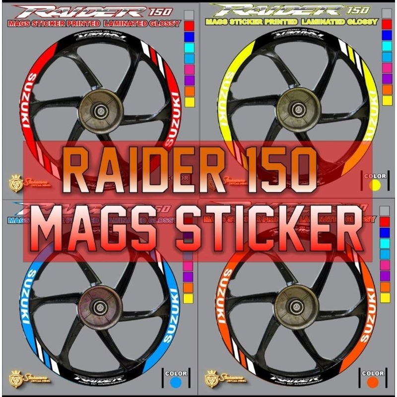 RAIDER 150 MAGS STICKER PRINTED LAMINATED GLOSSY | Shopee Philippines
