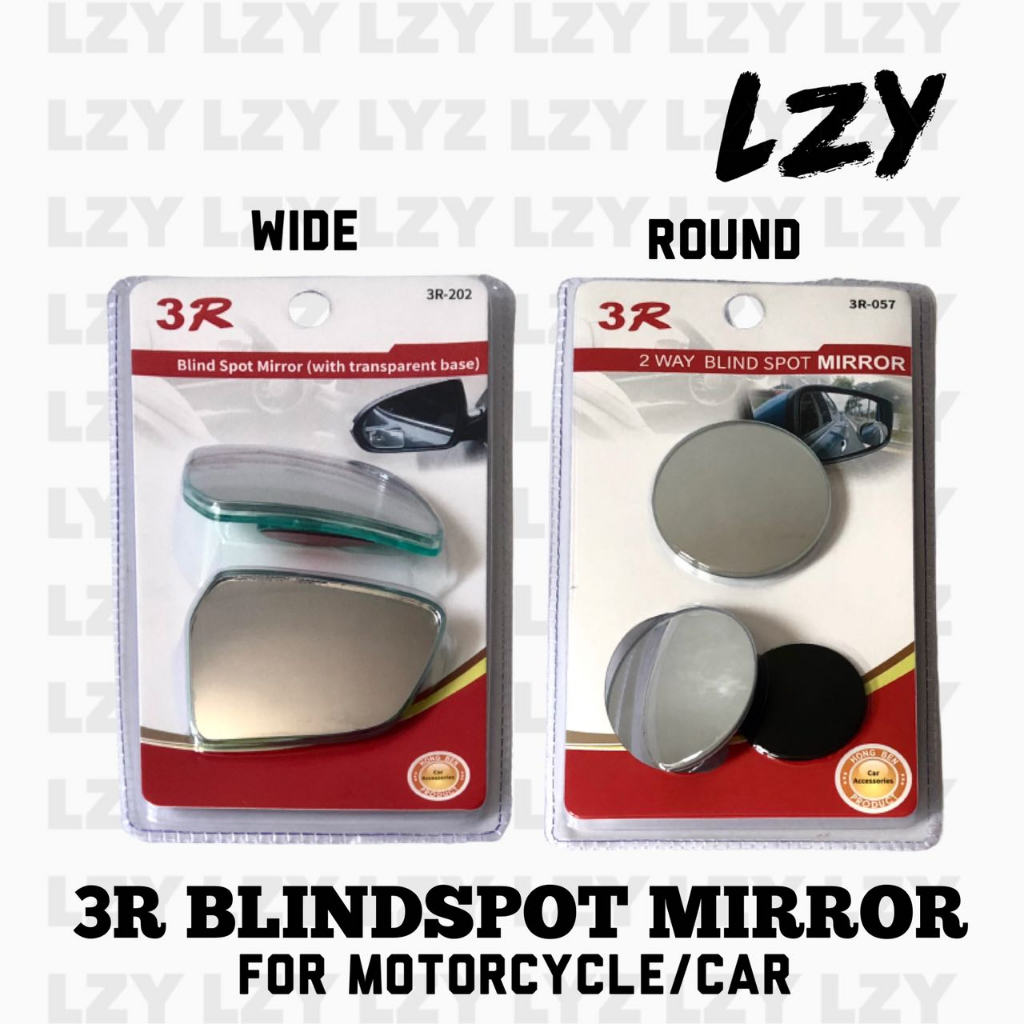 3R 2Pcs SET Car Motorcycle 360 View Wide & Round Blind Spot Rear View ...