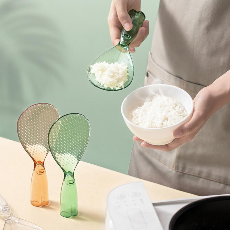 Rice Scoop Standing Plastic Rice Cooking Scoops Non-Stick Rice Spoon ...