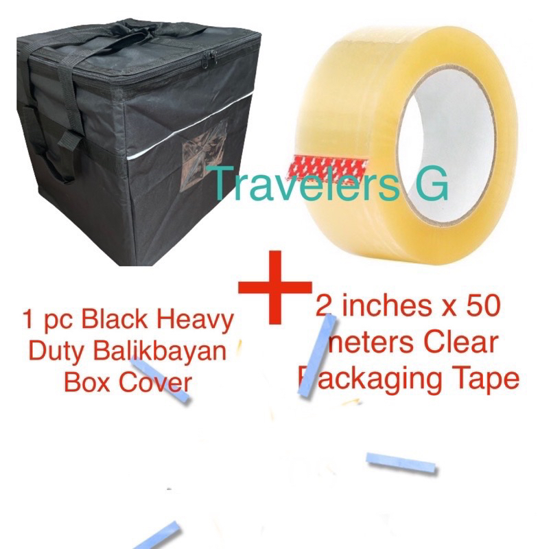 Balikbayan Box Cover Heavy Duty Bag Color Black Plus 50 m. (bag only ...