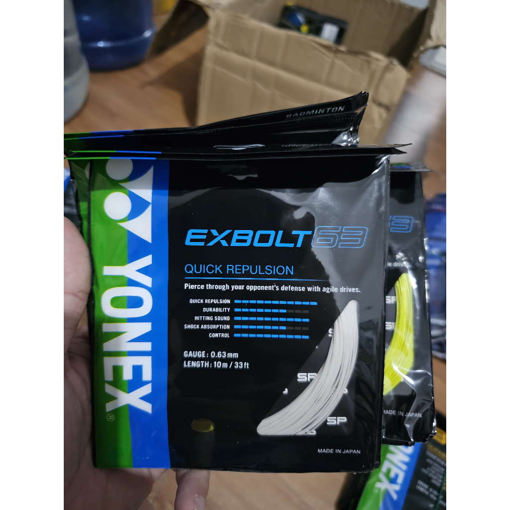 Yonex String Exbolt 63 Sunrise SP ORIGINAL 100% (WHITE) | Shopee ...