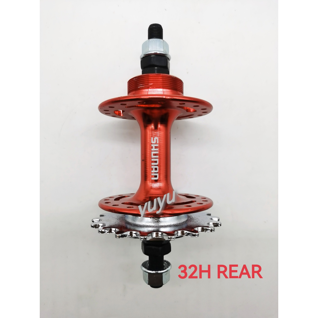 TAIWAN SHUNAN Alloy Hub Front & Rear 32 36 Holes 18T Sealed Bearing Hub ...