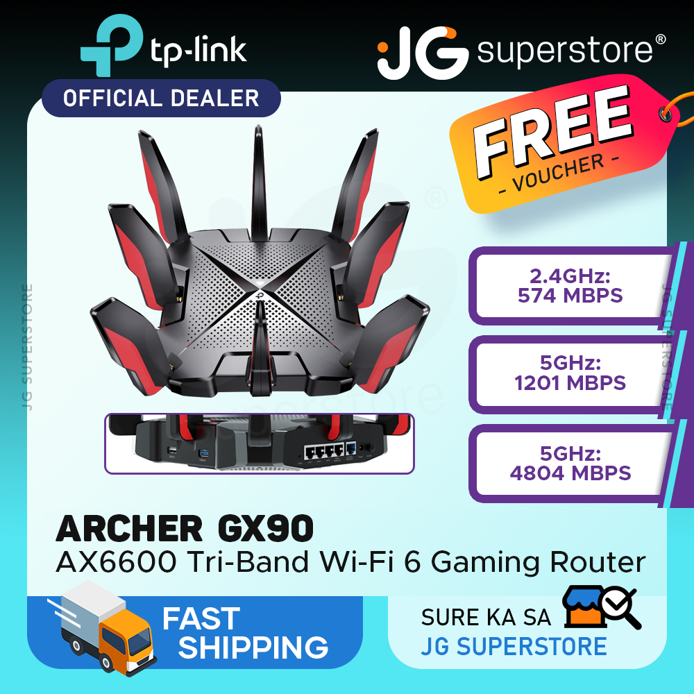 TP-Link Archer GX90 AX6600 Tri-Band MU-MIMO Wi-Fi 6 Gaming Router w/ 5G Gaming Band 4804Mbps at ...