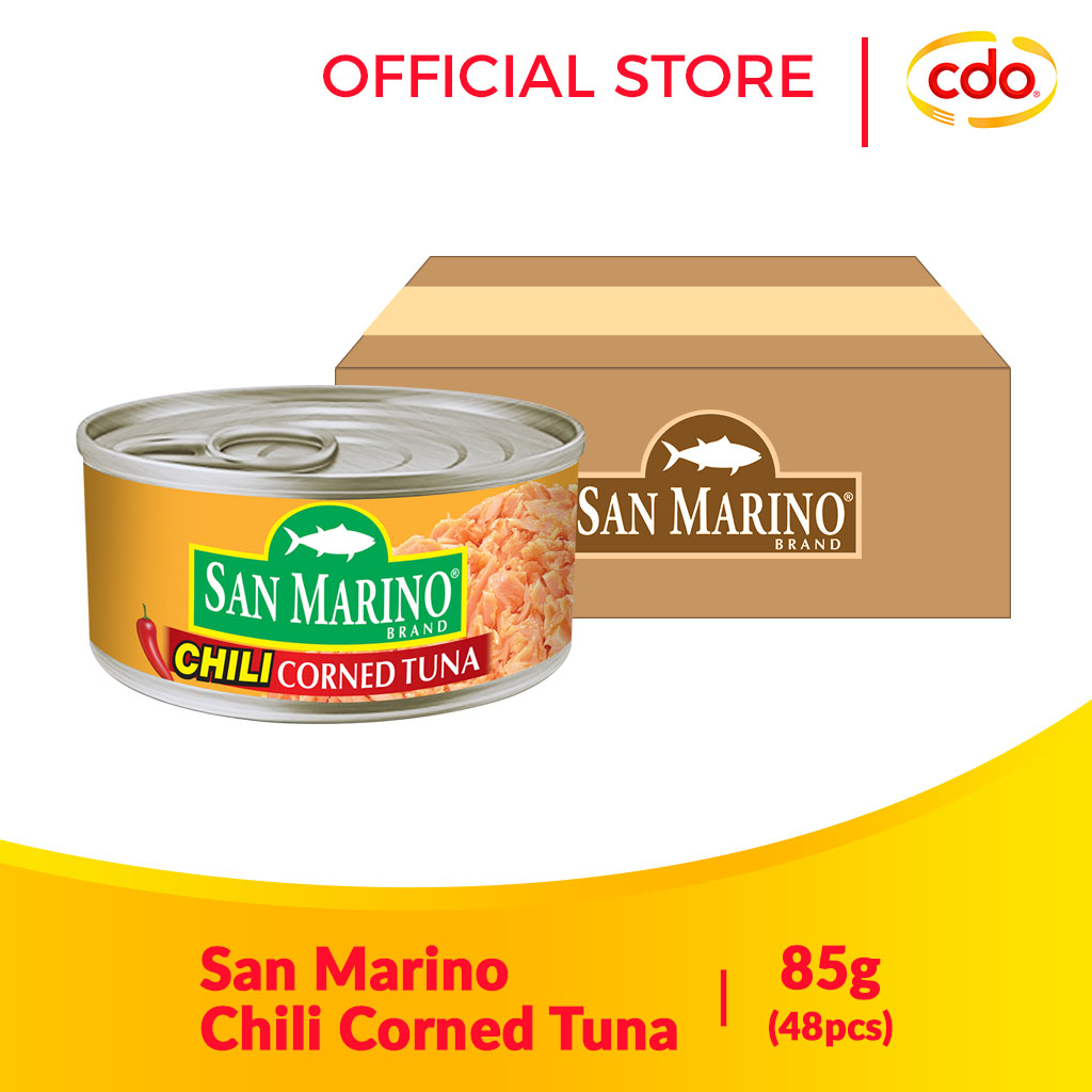 SAN MARINO Chili Corned Tuna 85g x 48 | Shopee Philippines