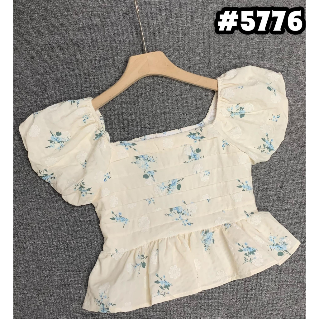 Fantasy Forever #5776 women's fashion causal floral off shoulder bubble ...