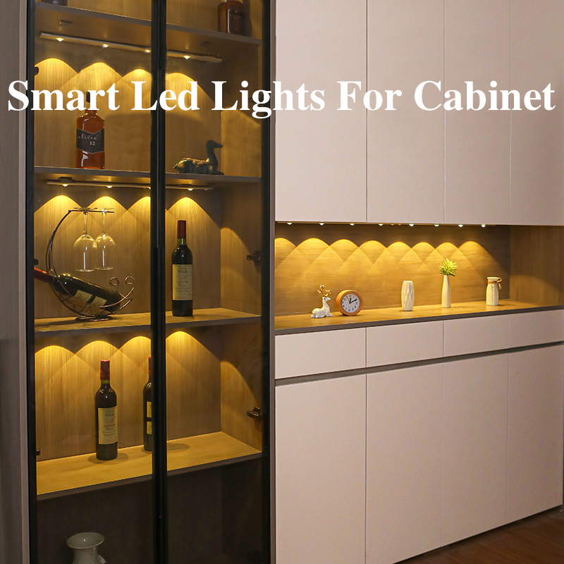 3 Color smart led lights for cabinet Sensor Light Dimmable Cat Eye ...