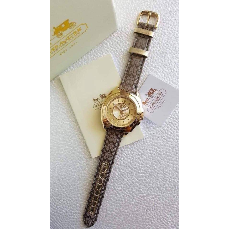 COD | Pawnable | Onhand | COACH Watch Leather Strap | Shopee Philippines