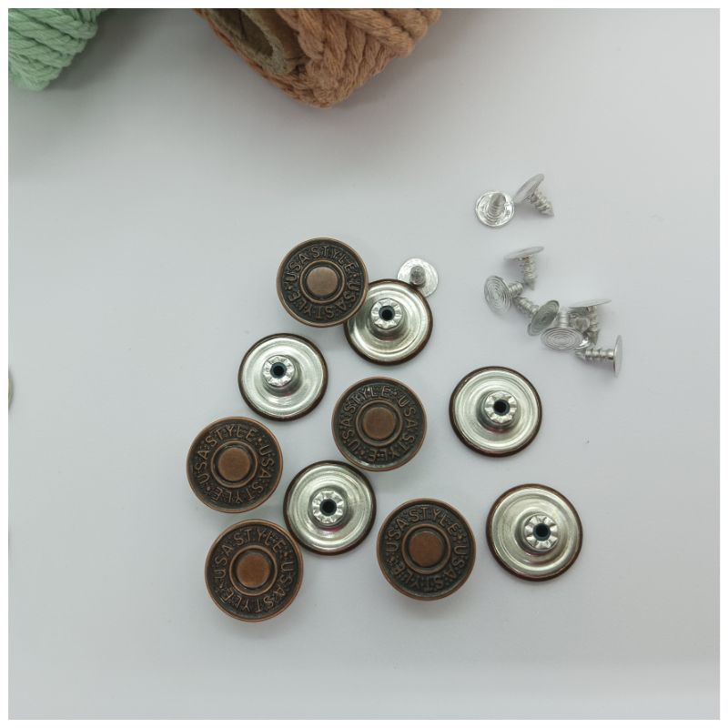 Denim Jeans Buttons/ Metal Tack Buttons ( 5/10 sets ) | Shopee Philippines