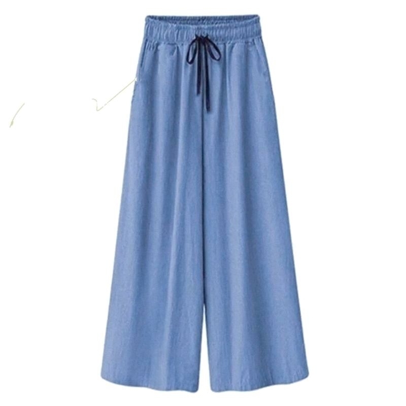 Plus Size Ladies Soft Denim Square Pants/ Loose Pants (Fit 32 - 38 ...