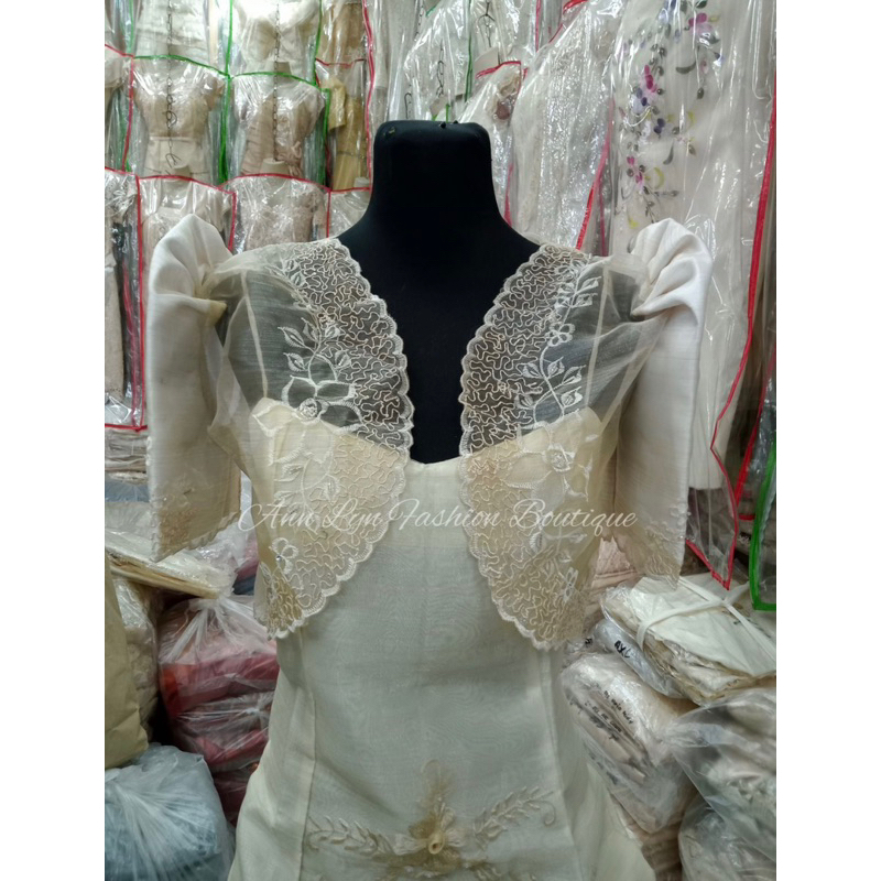 Filipiniana Bolero with Embroidered Design | Shopee Philippines