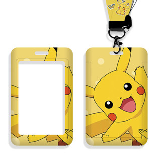 Pikachu cartoon business card box card lanyard badge ID card clip neck ...