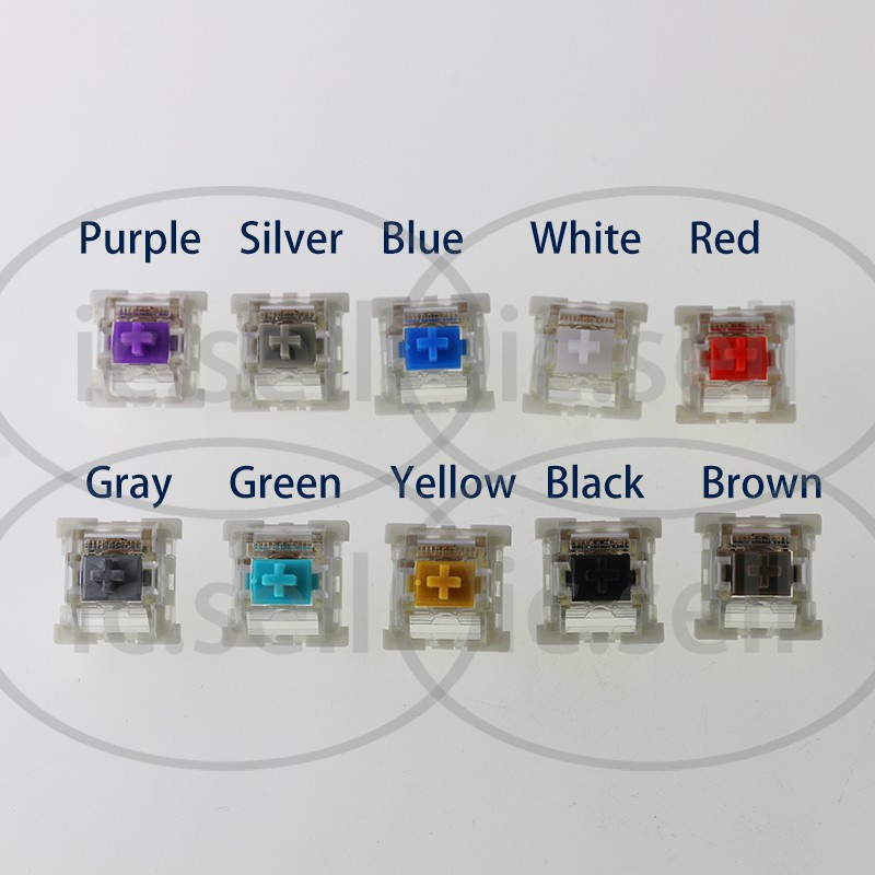 BSUN OUTEMU 10pcs Switches 3pin RGB Mechanical Keyboard Switches Red ...