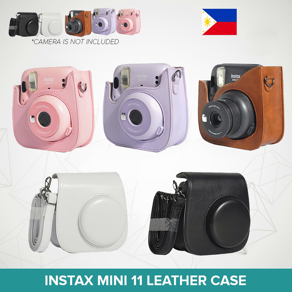 Leather Case Bag Cover Plain Colors for Fujifilm Instax Mini 11 Instant ...