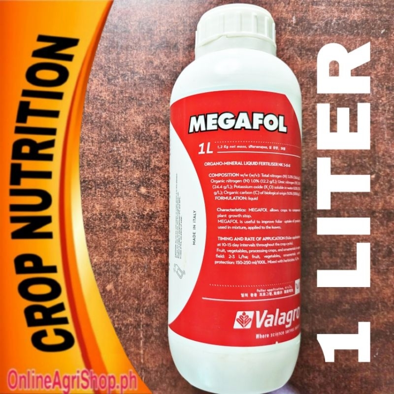 MEGAFOL (LITER) BIOSTIMULANT ANTI-STRESS FOR PLANTS BY VALAGRO | Shopee ...