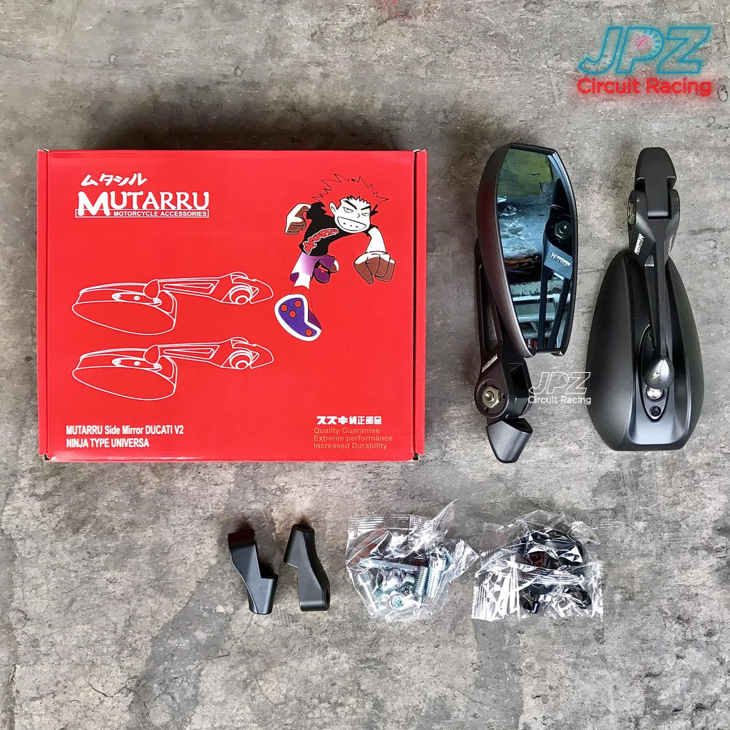 MUTARRU DUCATI TYPE SIDE MIRROR NINJA v2 (UNIVERSAL) | Shopee Philippines