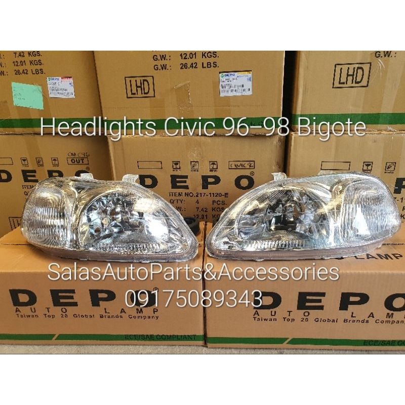 Headlights Honda Civic 96-98 Bigote | Shopee Philippines