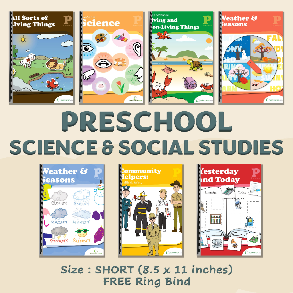 PRESCHOOL SCIENCE & SOCIAL STUDIES (Worksheets / Workbooks) | Shopee ...