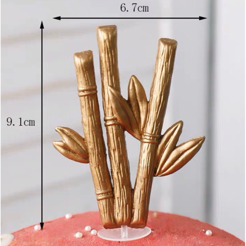 Split golden bamboo cake topper | Shopee Philippines