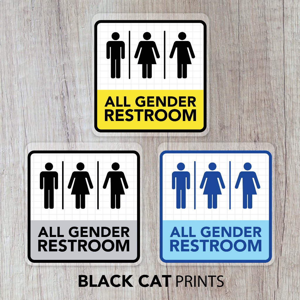 All Gender and PWD Restroom Signs / Laminated Signages / Sign Boards ...
