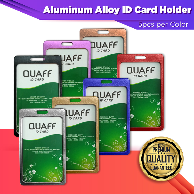 (5pcs) Vertical Aluminum Alloy ID Card Holder | ID Case | ID Protector ...