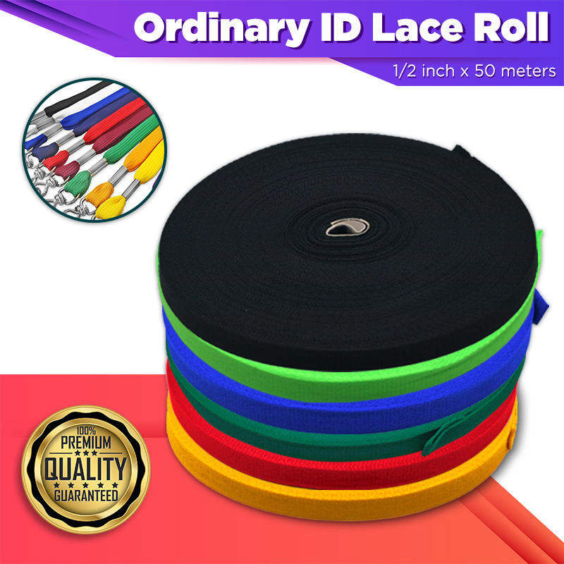 Ordinary ID Lace Roll for Lanyard Making 1/2inch (50meters) | Shopee ...
