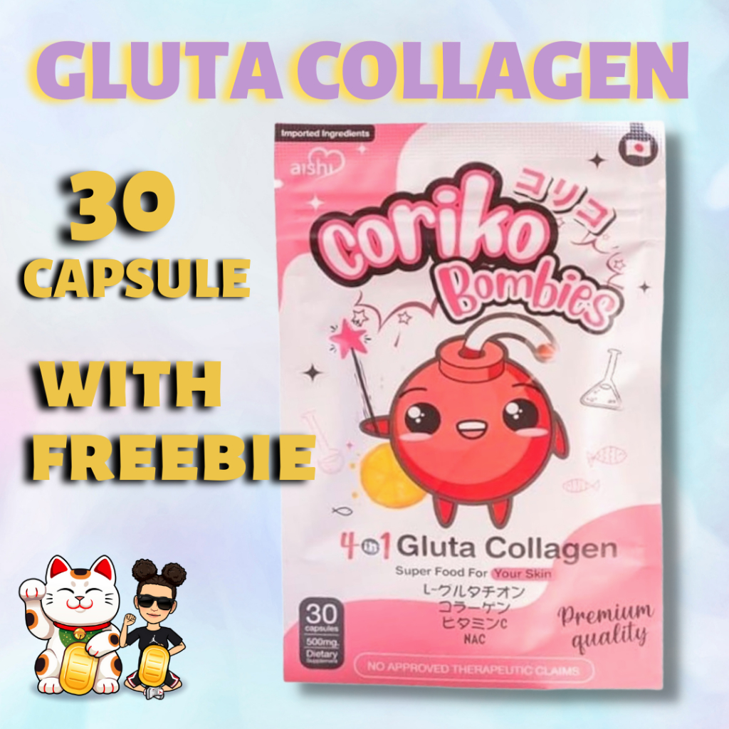 Aishi Glutathione Beauty White Complex Coriko Bomb Orenji Boost Gluta ...