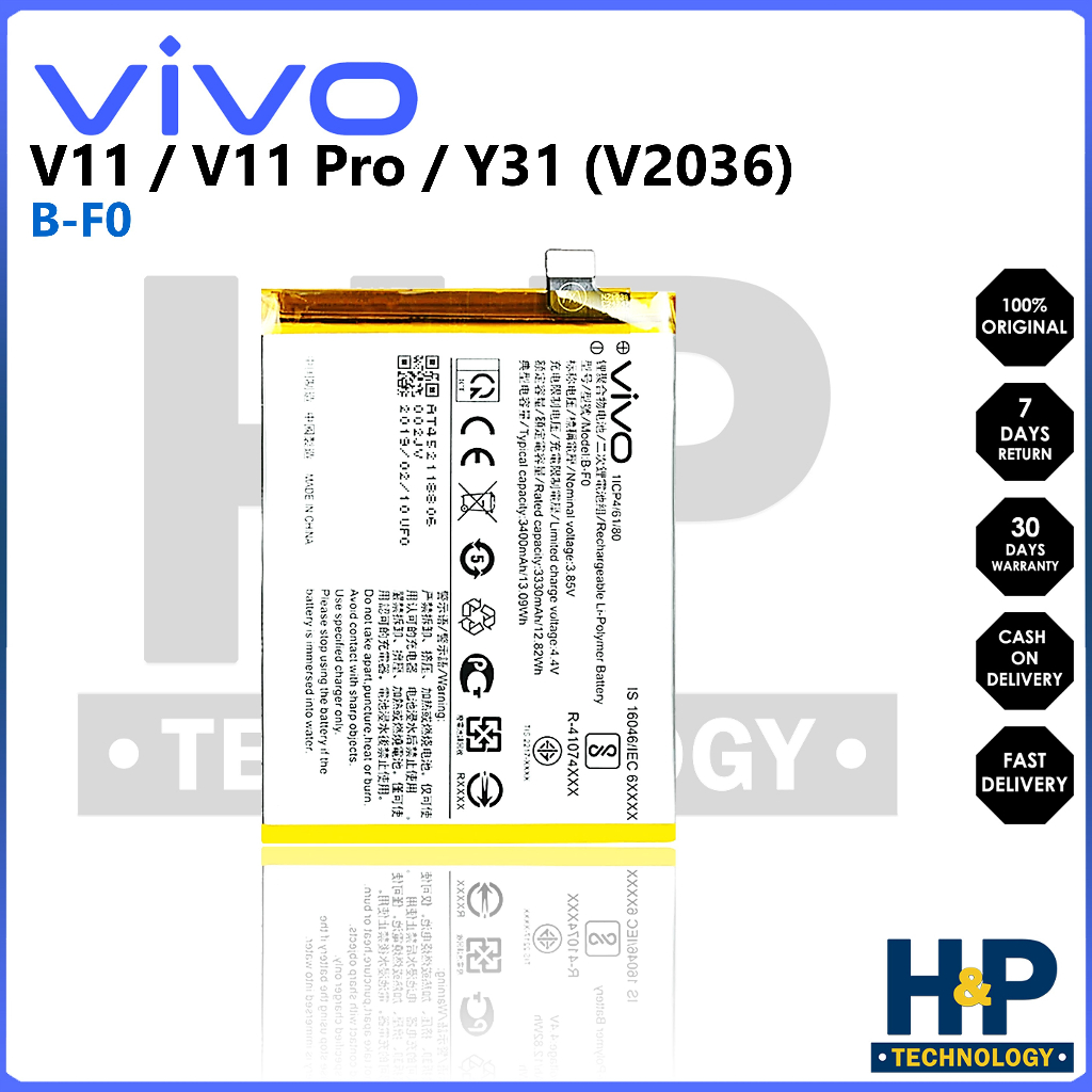 B-F0 Battery Vivo V11 / V11 Pro / Y31 (V2036) | Shopee Philippines