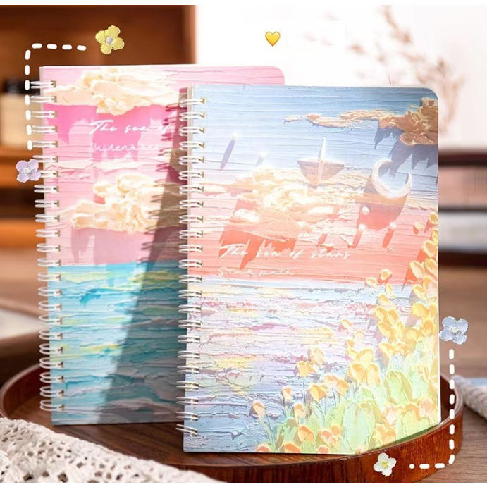 Camudy 1 pcs 60 Sheets A5 Coil Book Student Portable Simple Horizontal Line Notebook | Shopee ...