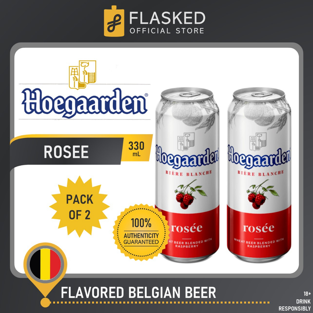 Hoegaarden Rosee Belgian Beer 2 Cans 330mL EXPIRATION DATE: December 01 ...