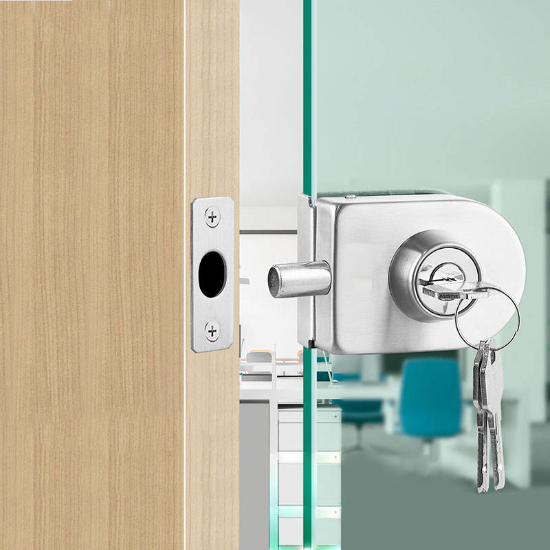 10-12mm Glass Door Lock with Key for Home Hotel Bathroom office 304 ...